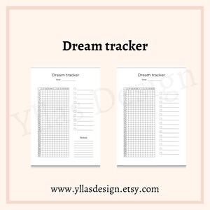 Dream Tracker Printable Pdf Journal Page Sleep Tracker Dream Log Dream ...