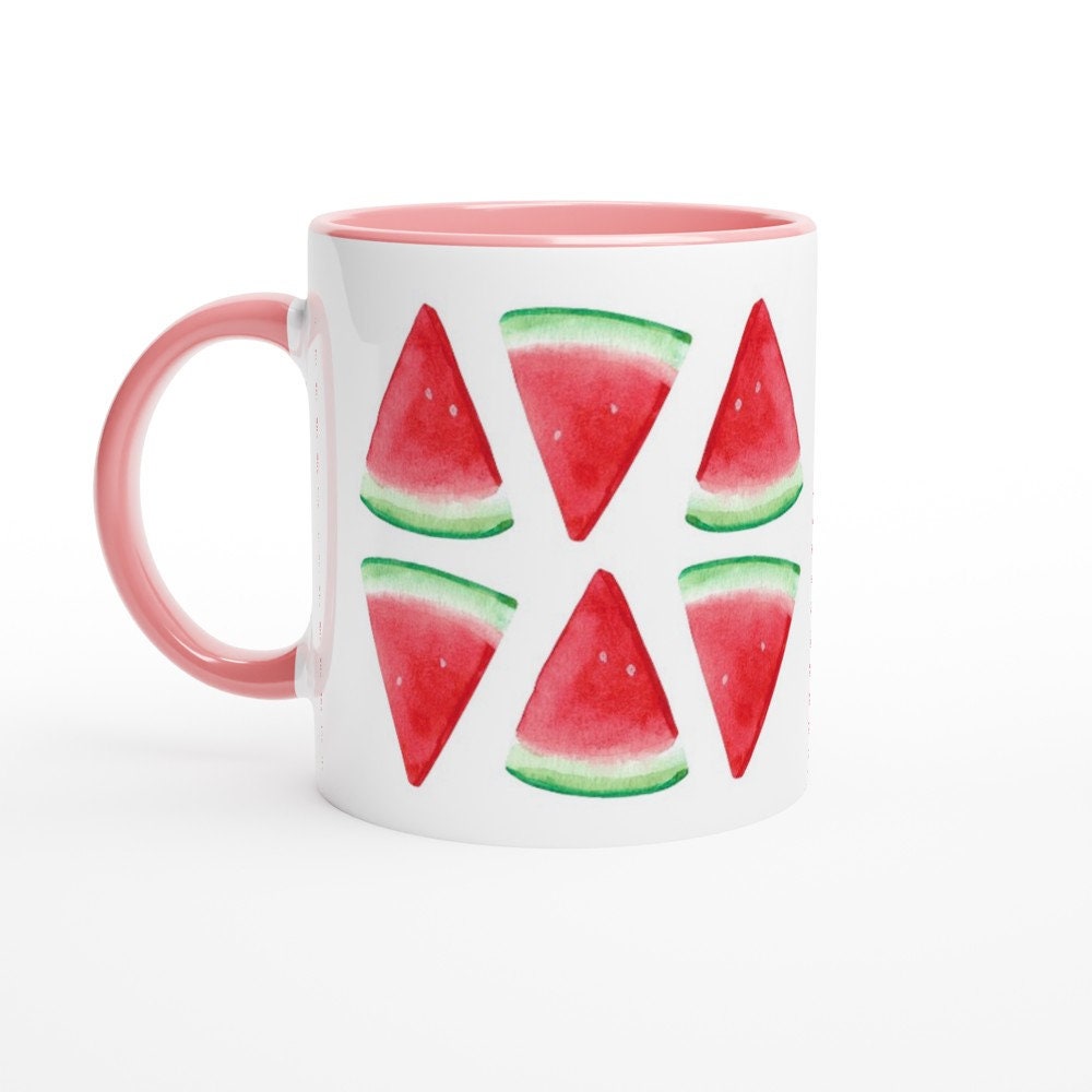 Watermelon Mug Fun Summer Fruit Design Coffee Mug Unique Gift for Fruit ...