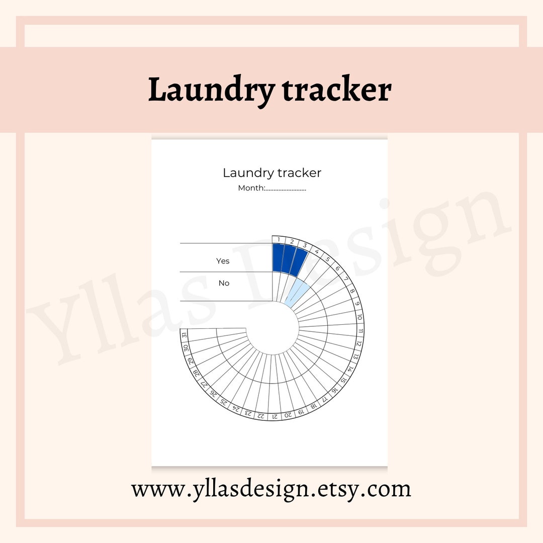 Laundry Tracker Printable Pdf Journal Page Laundry Daily Tracker ...