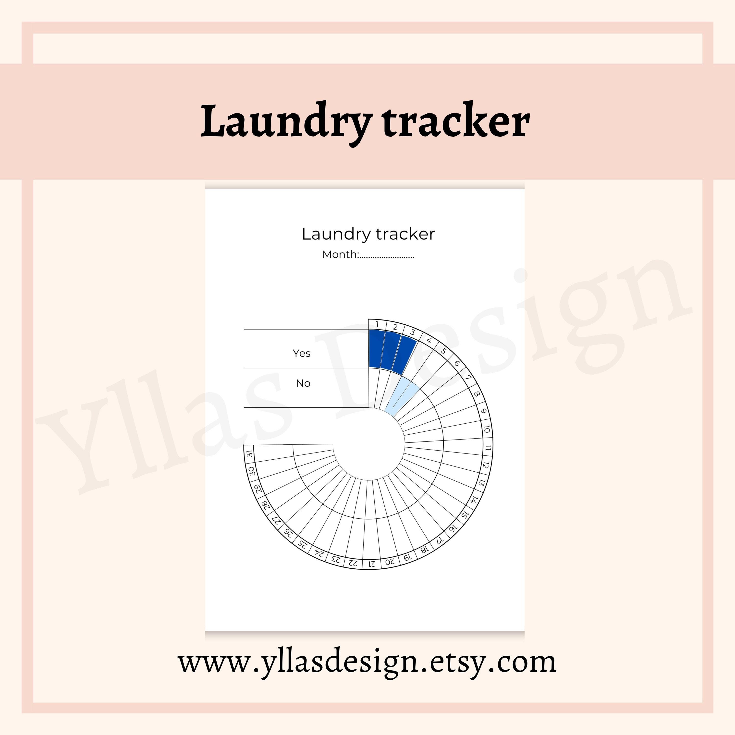 Laundry Tracker Printable Pdf Journal Page Laundry Daily Tracker ...