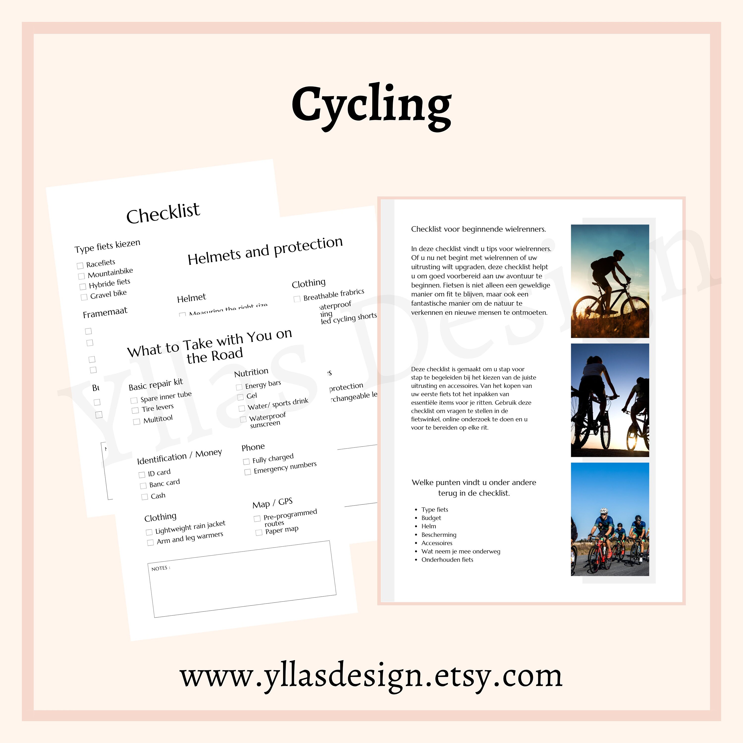 Beginner Cyclist Checklist Digital Download Cycling Essentials ...