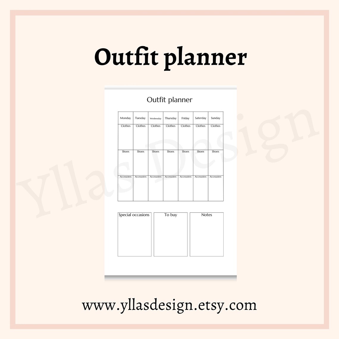 Outfit Planner Printable Pdf Outfit Planner for Men and Women Travel ...