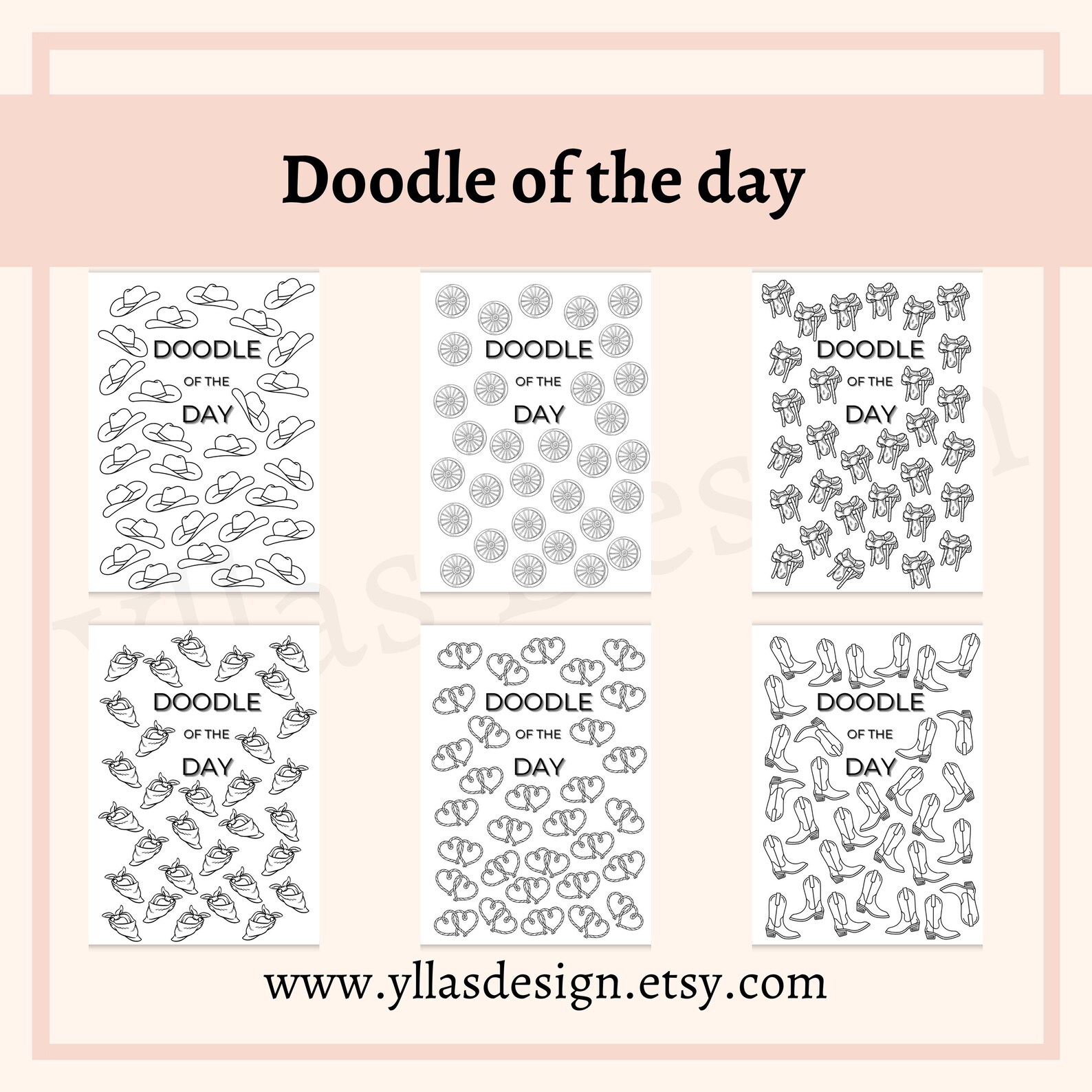 Doodle of the Day Bundle Printable Pdf Journal Pages Planner Pages ...