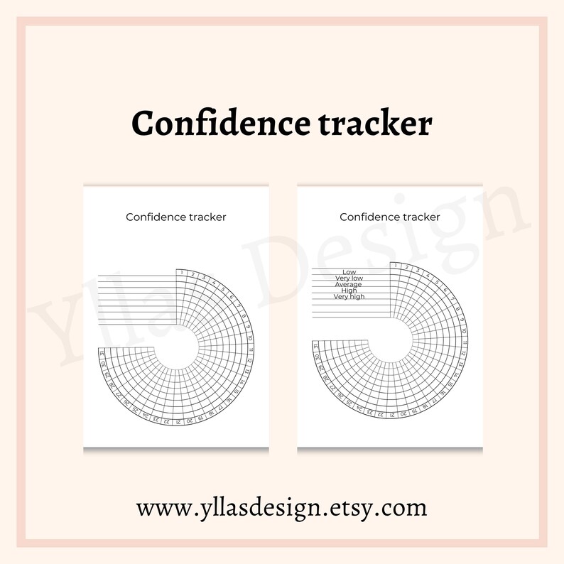 Confidence Tracker Printable Pdf Rate My Day Log Wellness Tracker Self ...
