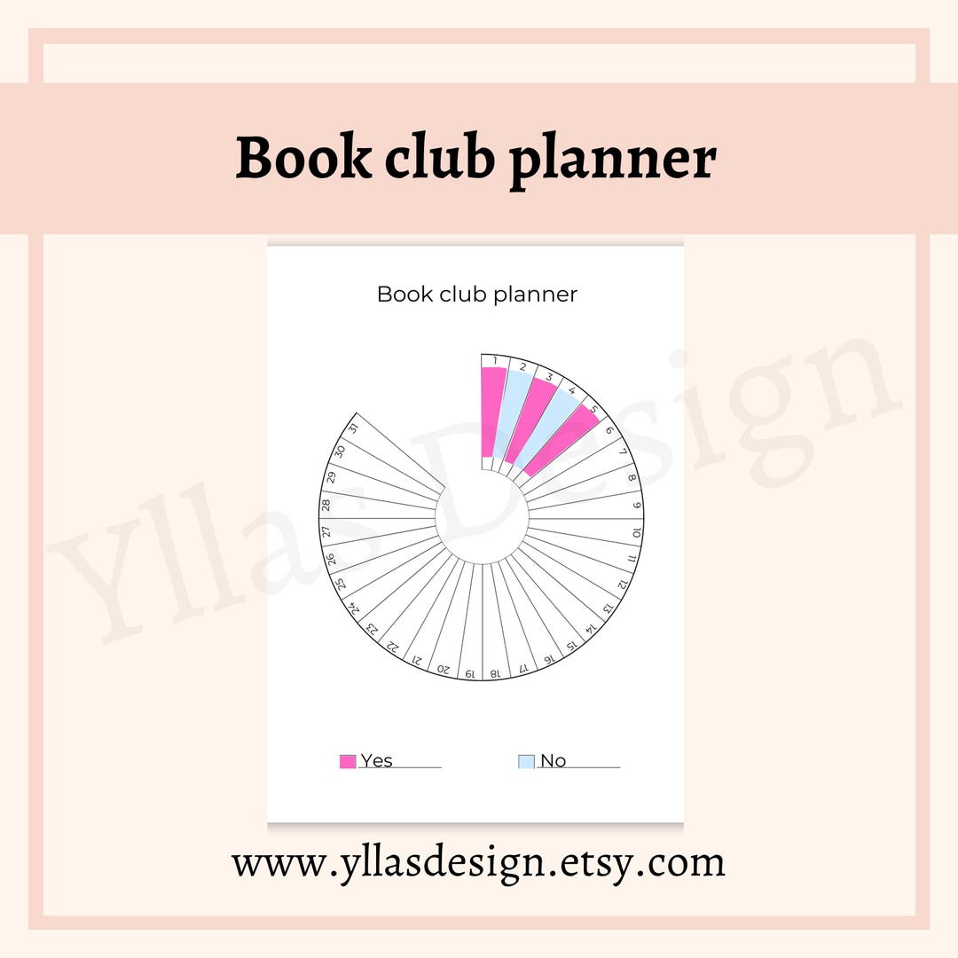 Book Club Planner Printable Pdf Reading Tracker Book Club Tracker Book ...