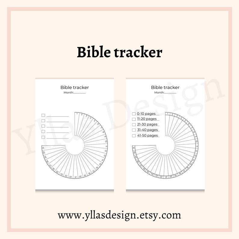 Bible Tracker Printable Pdf Bible Study Organizer Monthly Bible Reading ...