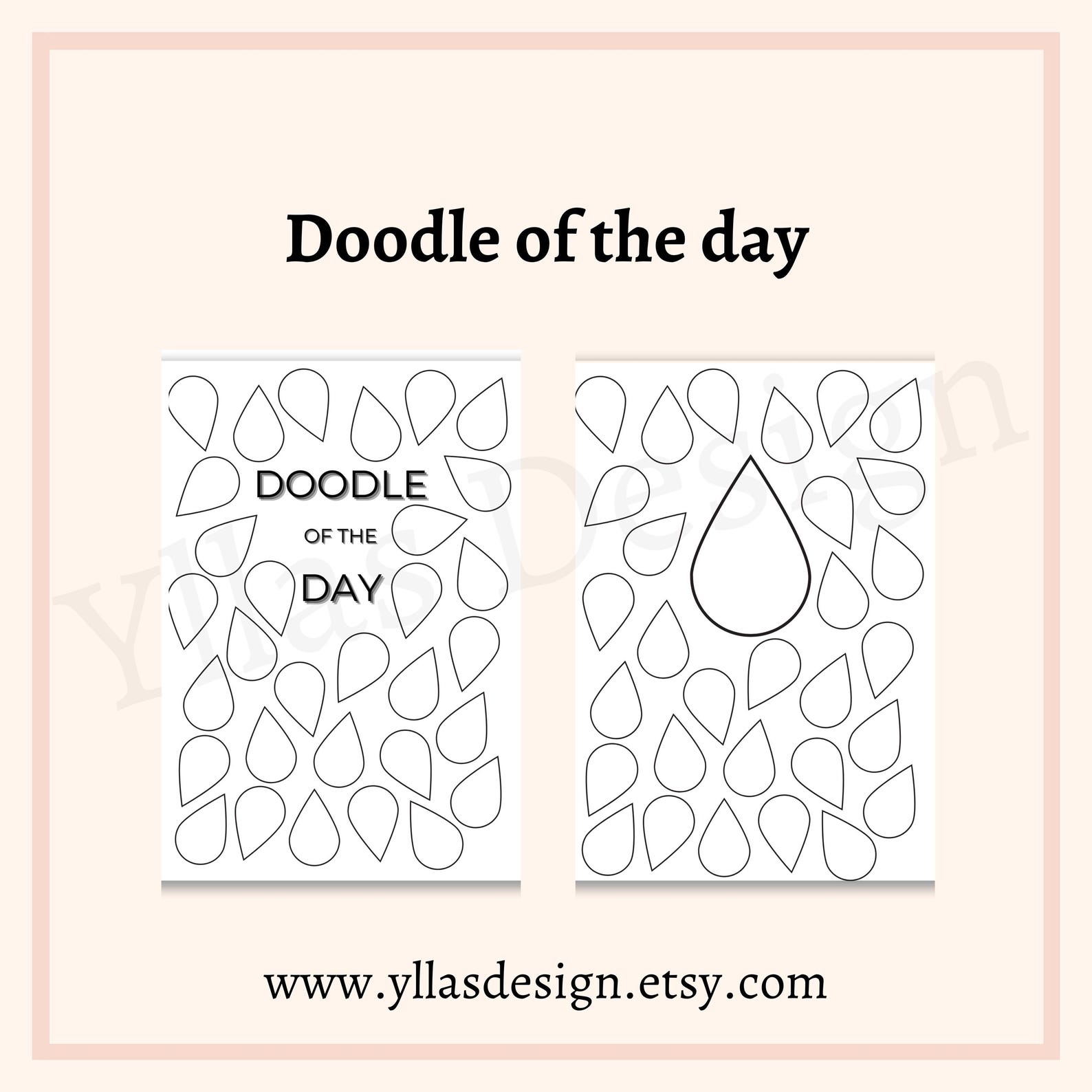 Rain Doodle of the Day Printable Pdf Planner Page Journal Page Daily ...