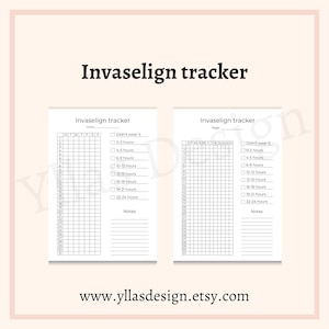 Invaselign Tracker Printable Pdf Dental Tracker Journal Page Health ...