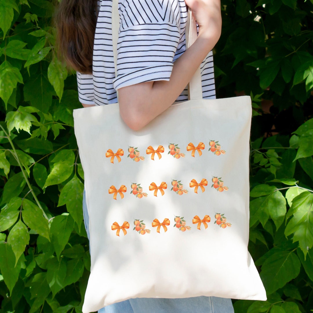 Orange Fruit Beach Tote Bag Citrus Reusable Grocery Bag Orange Shopping ...