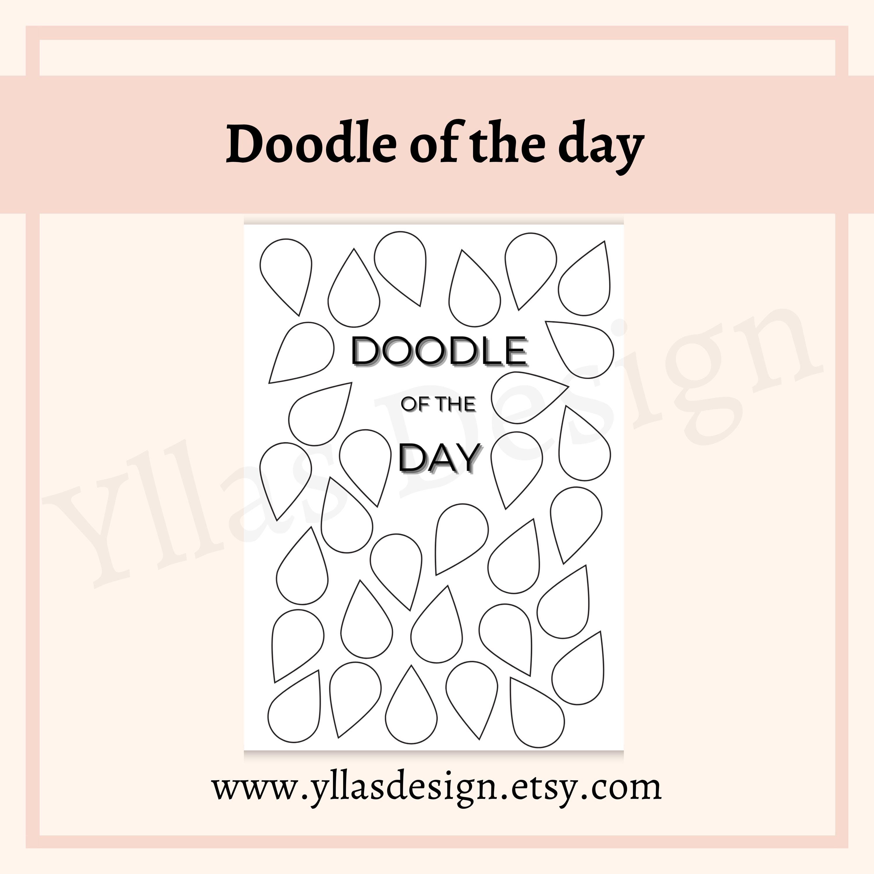 Rain Doodle of the Day Printable Pdf Planner Page Journal Page Daily ...