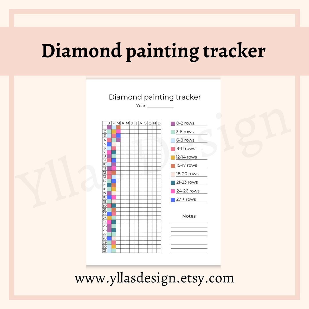 Diamond Painting Tracker Printable Pdf Habit Tracker Hobby Tracker ...