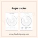 Anger Tracker Planner Page Printable Pdf Mood Tracker Daily Tracker a ...