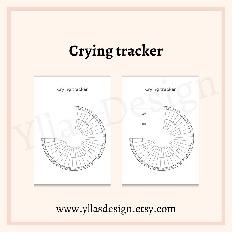 Crying Tracker Printable Pdf Crying Log Tracker Mood Tracker Emotion ...