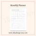 Undated Monthly Planner Printable PDF Minimalist Monthly Calendar ...
