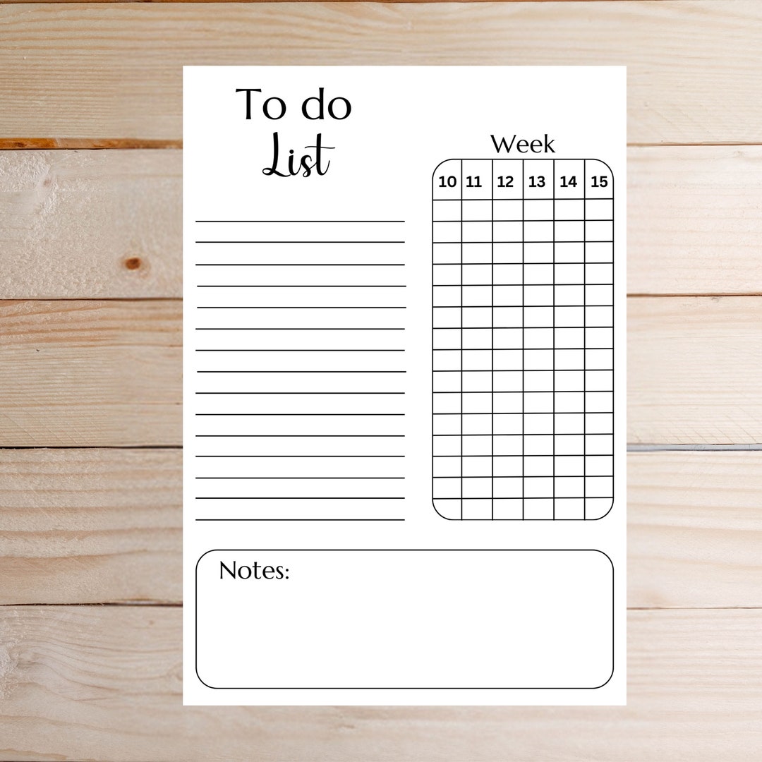 Minimalist to Do List Printable Daily Weekly To-do List Instant ...