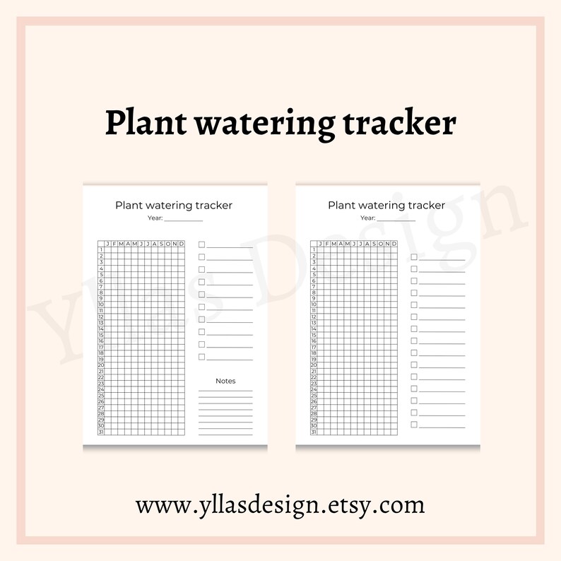 Plant Watering Tracker Printable Pdf Houseplant Log Indoor Plant ...