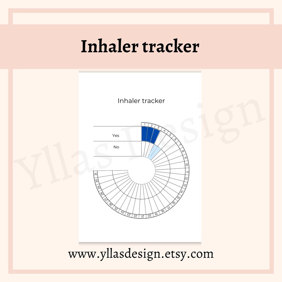 Inhaler Tracker Printable Pdf Medication Tracker Asthma Tracker Asthma ...