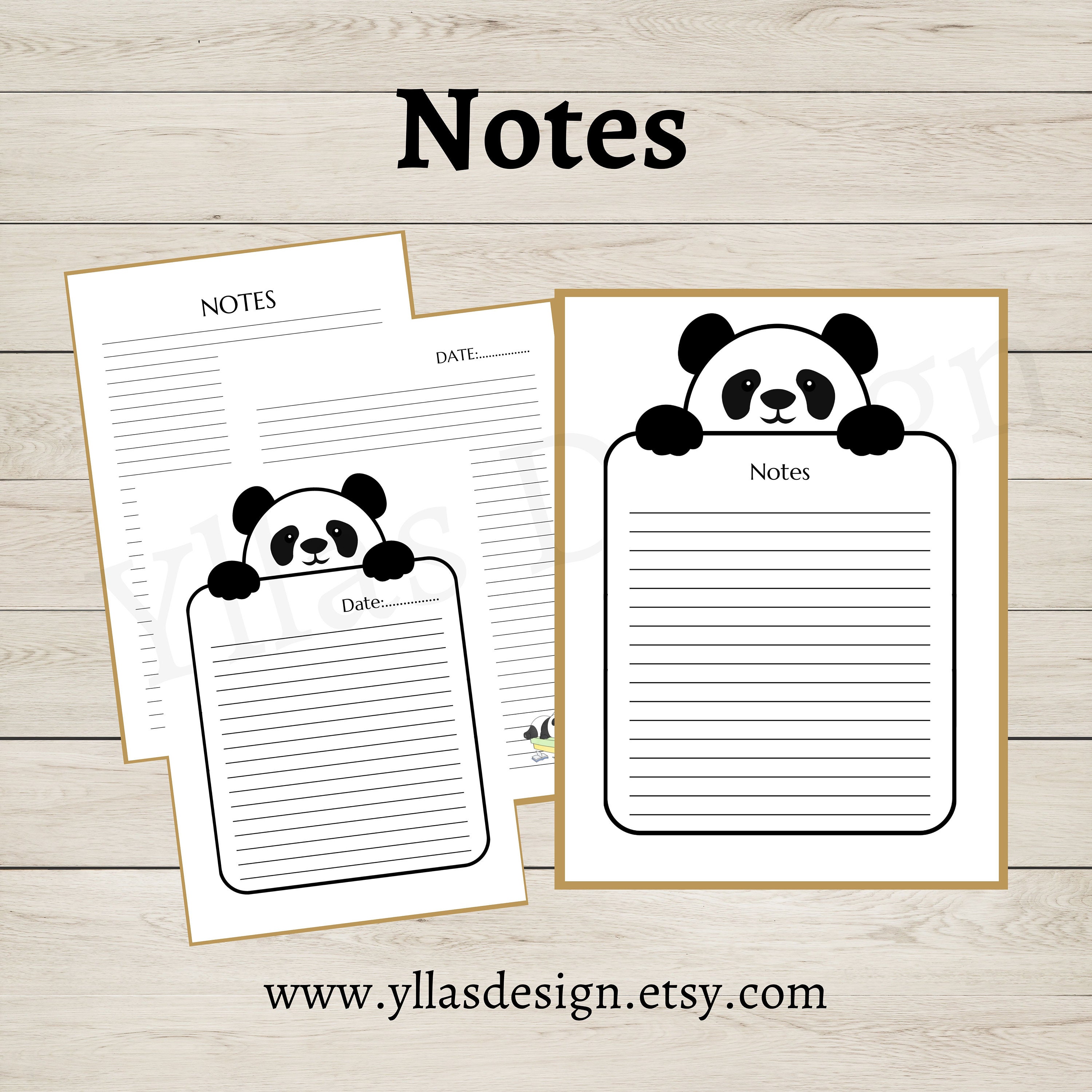 Panda Planner Printable Bundle Daily Weekly Monthly Planner Outfit ...
