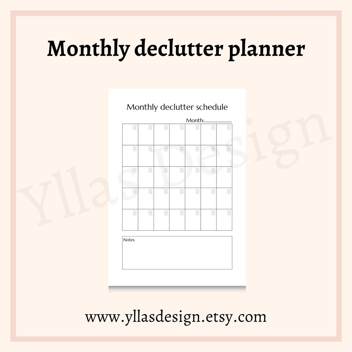 Monthly Declutter Schedule Printable Pdf 30 Day Decluttering Planner ...