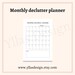 Monthly Declutter Schedule Printable Pdf 30 Day Decluttering Planner ...