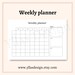 Weekly Organizer Printable Landscape Pdf Week at a Glance Minimalist ...