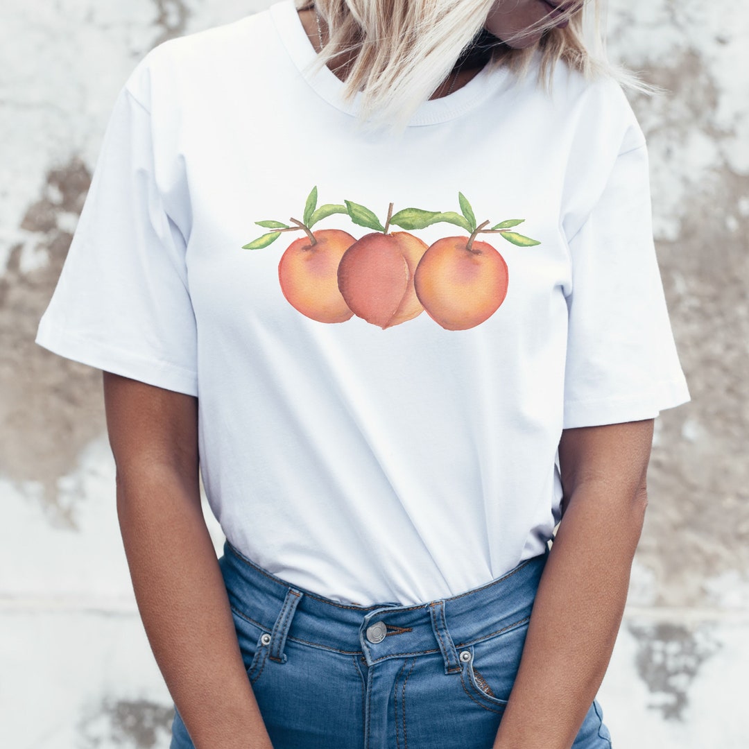 Peach Tshirt Gift Mom Vegan Peaches Shirt for Her Cottagecore Tshirt ...