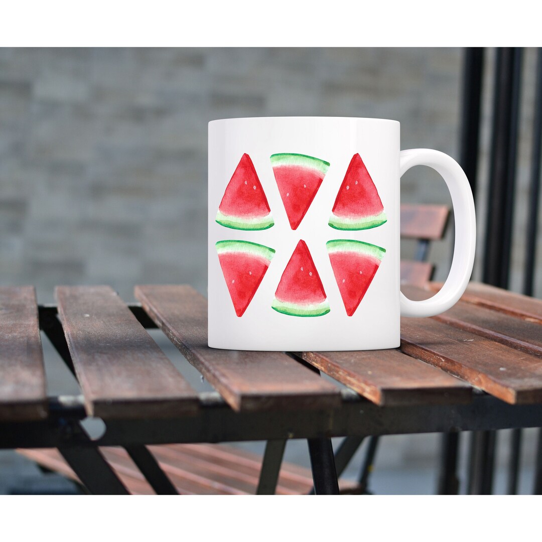 Watermelon Mug Fun Summer Fruit Design Coffee Mug Unique Gift for Fruit ...