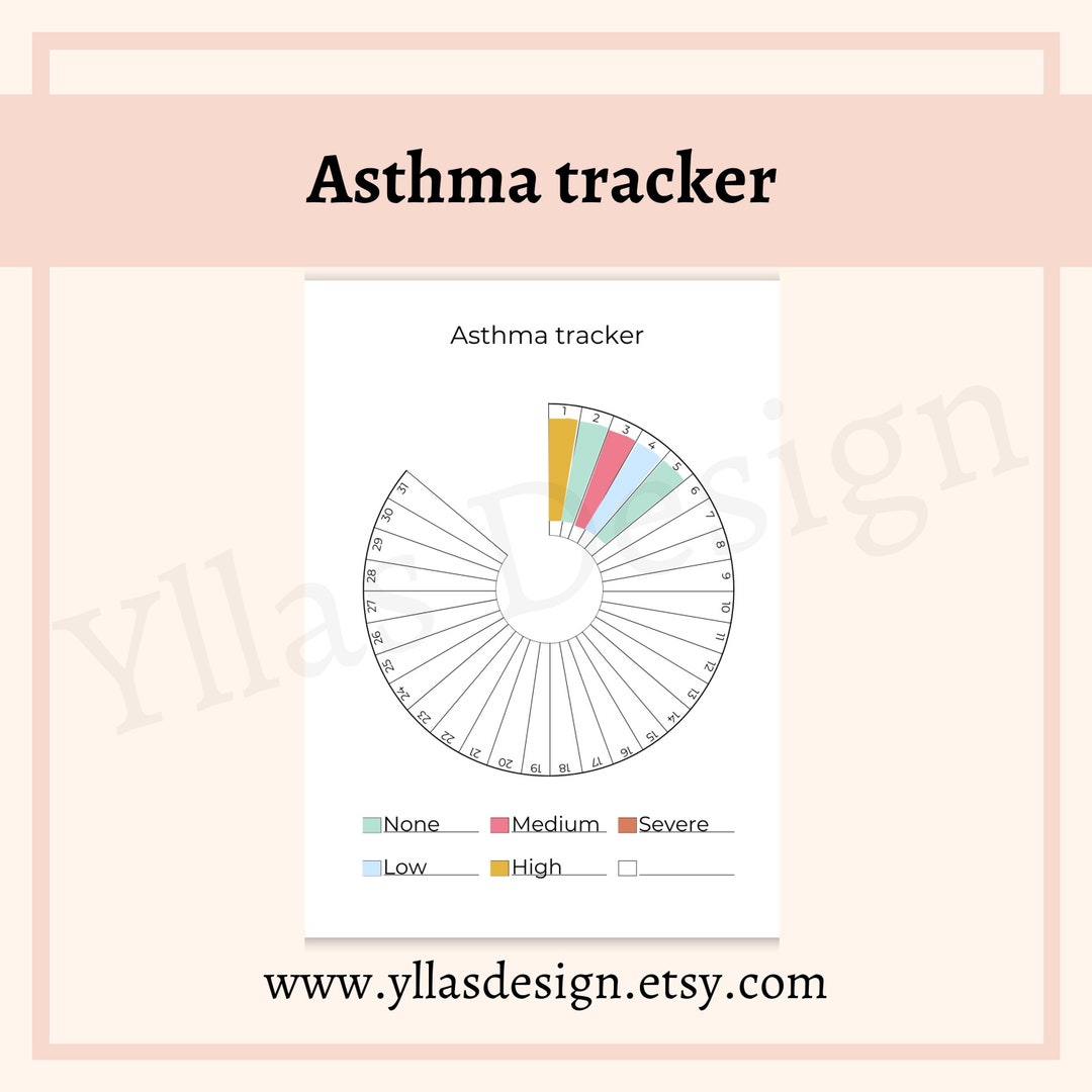 Asthma Tracker Printable Pdf Health Tracker Astma Log Medication ...