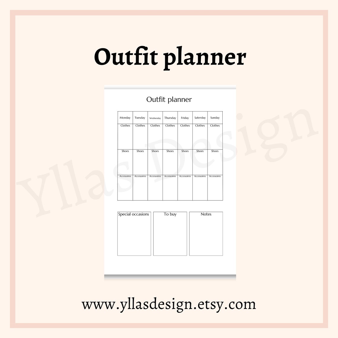 Outfit Planner Printable Pdf Outfit Planner for Men and Women Travel ...