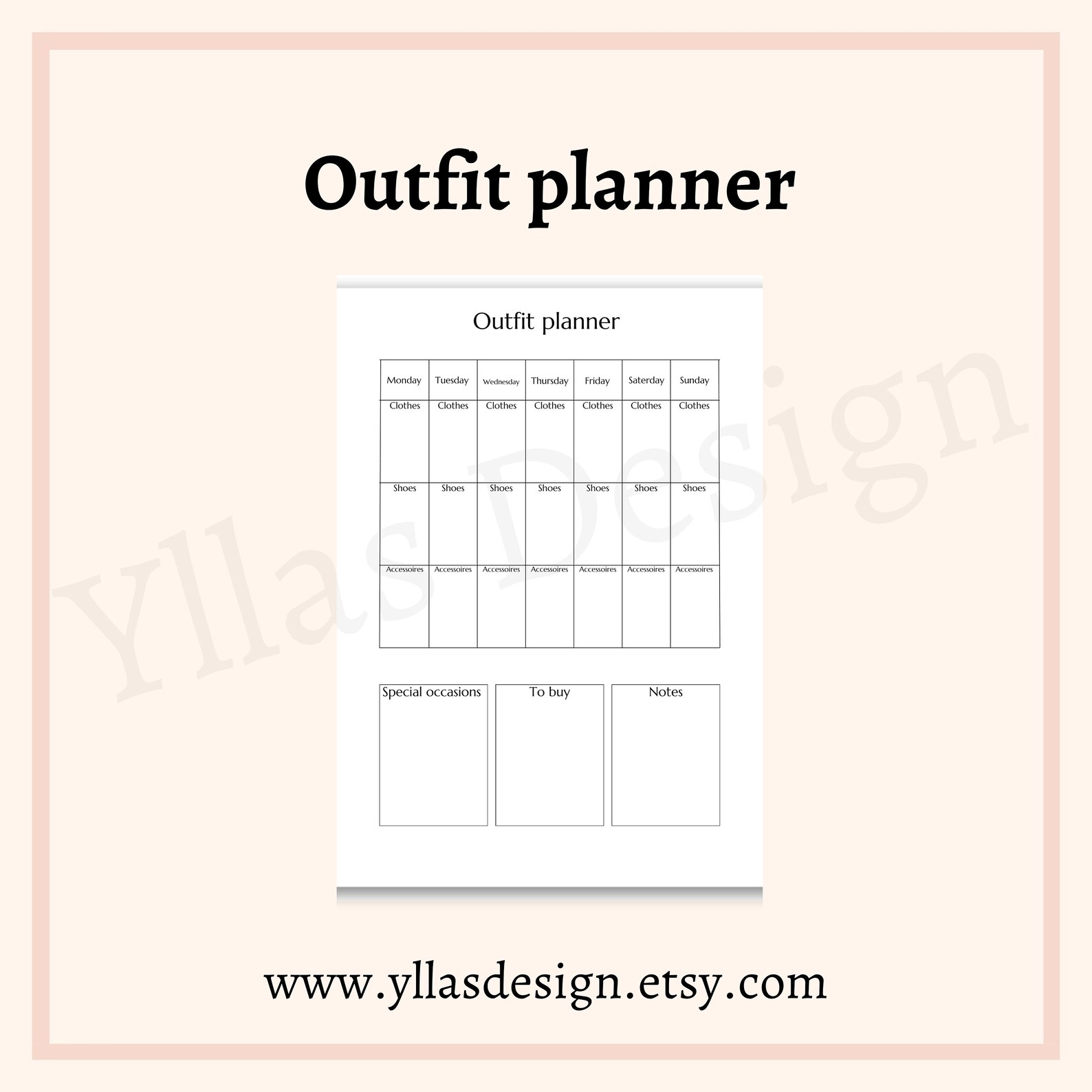 Outfit Planner Printable Pdf Outfit Planner for Men and Women Travel ...