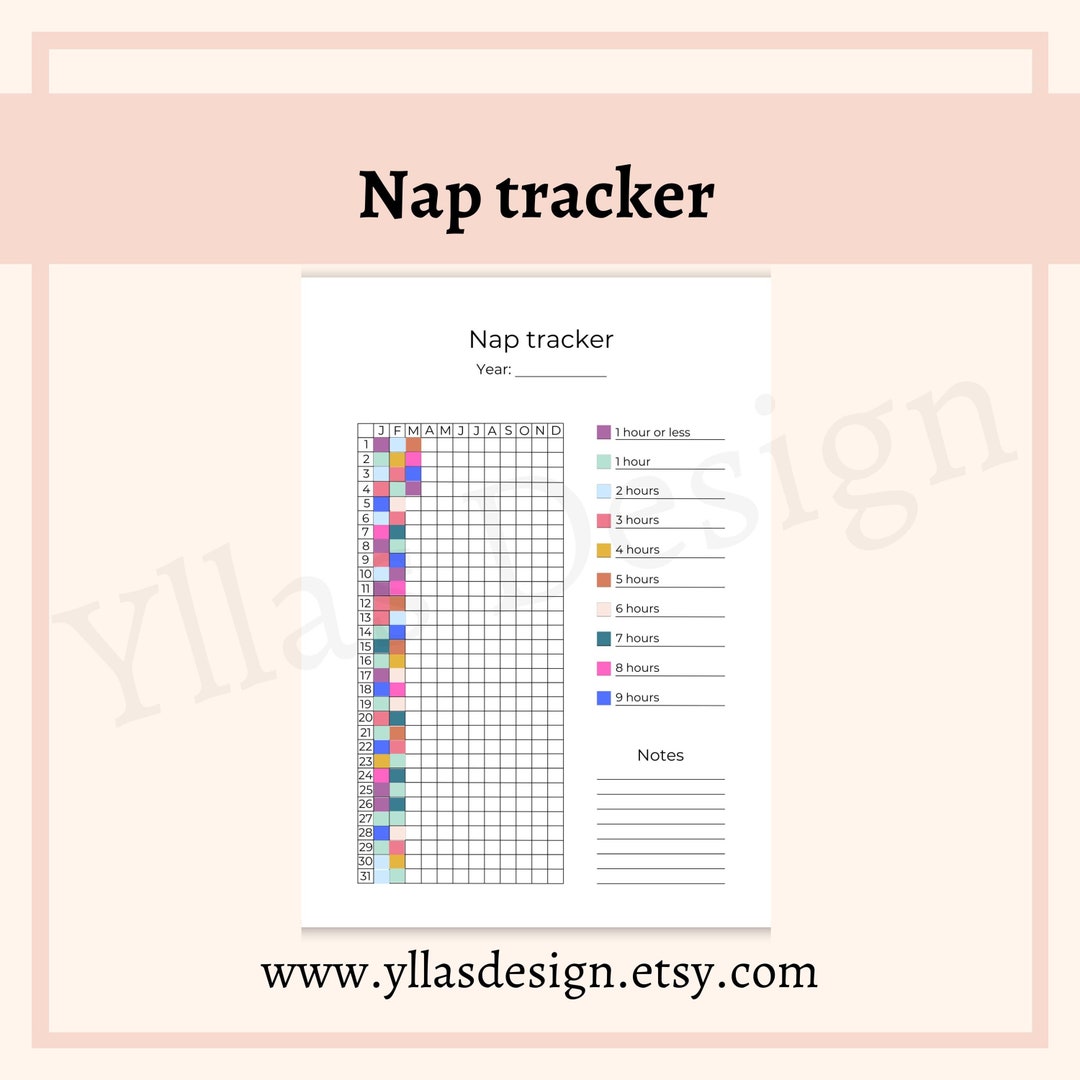 Nap Tracker Printable Pdf Sleep Tracker Daily Sleep Log Health Tracker ...