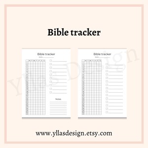 Bible Tracker Printable Pdf Bible Study Organizer Yearly Bible Reading ...