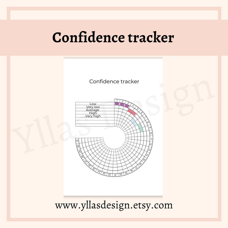 Confidence Tracker Printable Pdf Rate My Day Log Wellness Tracker Self ...