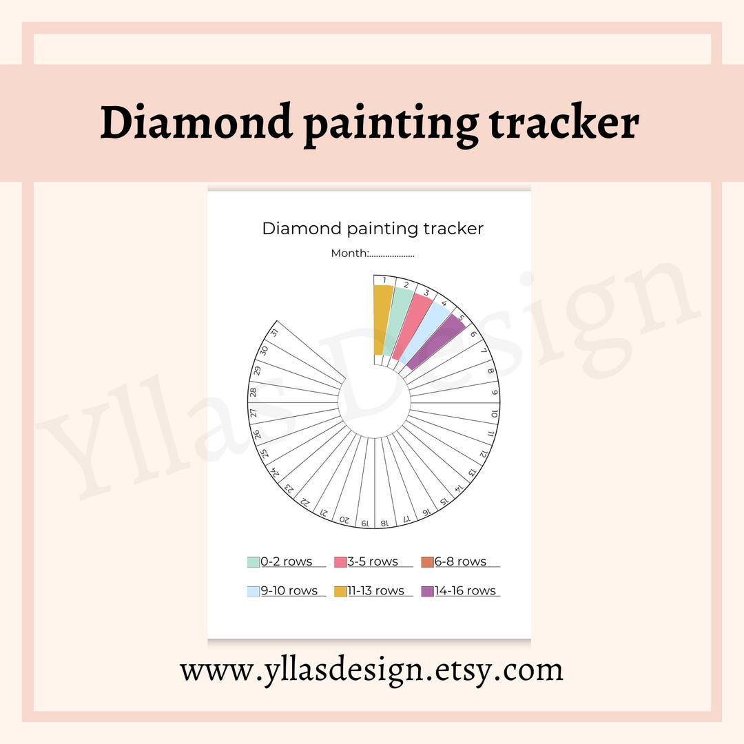 Diamond Painting Tracker Printable Pdf Habit Tracker Hobby Tracker ...