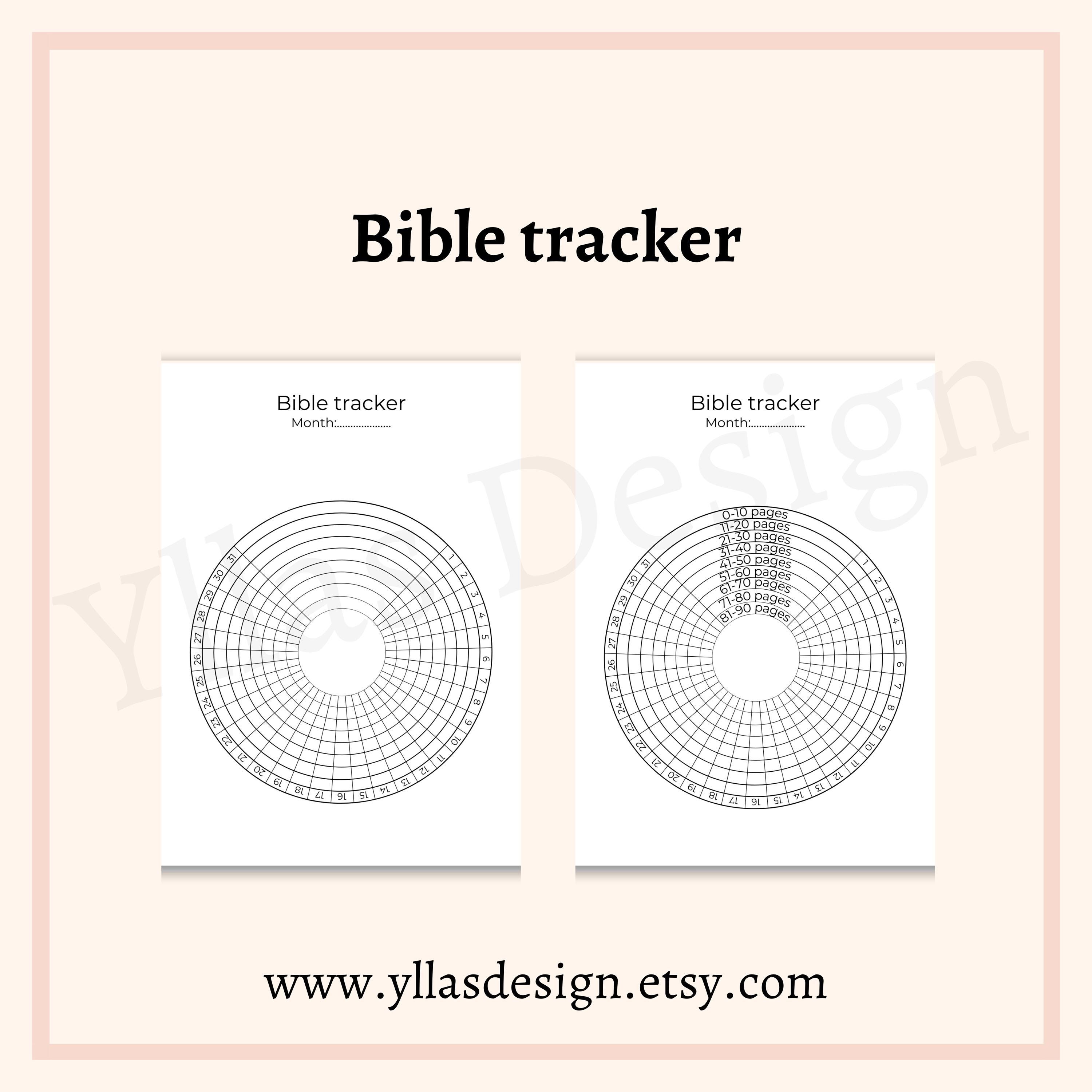 Bible Tracker Printable Pdf Bible Study Organizer Monthly Bible Reading ...