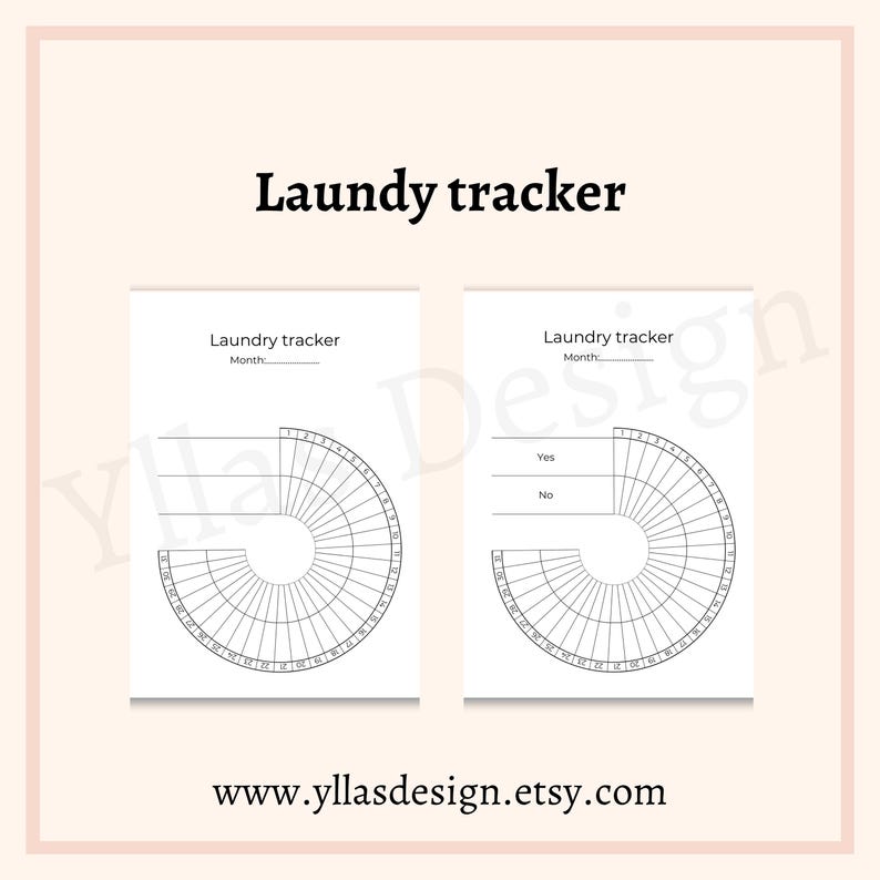Laundry Tracker Printable Pdf Journal Page Laundry Daily Tracker ...