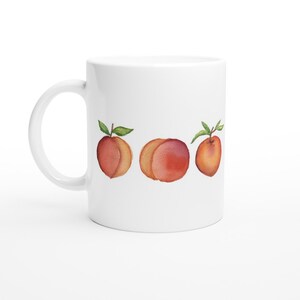 Peach Mug Birthday Gift Peach Art Design Mug Cottagecore Mug Peach ...