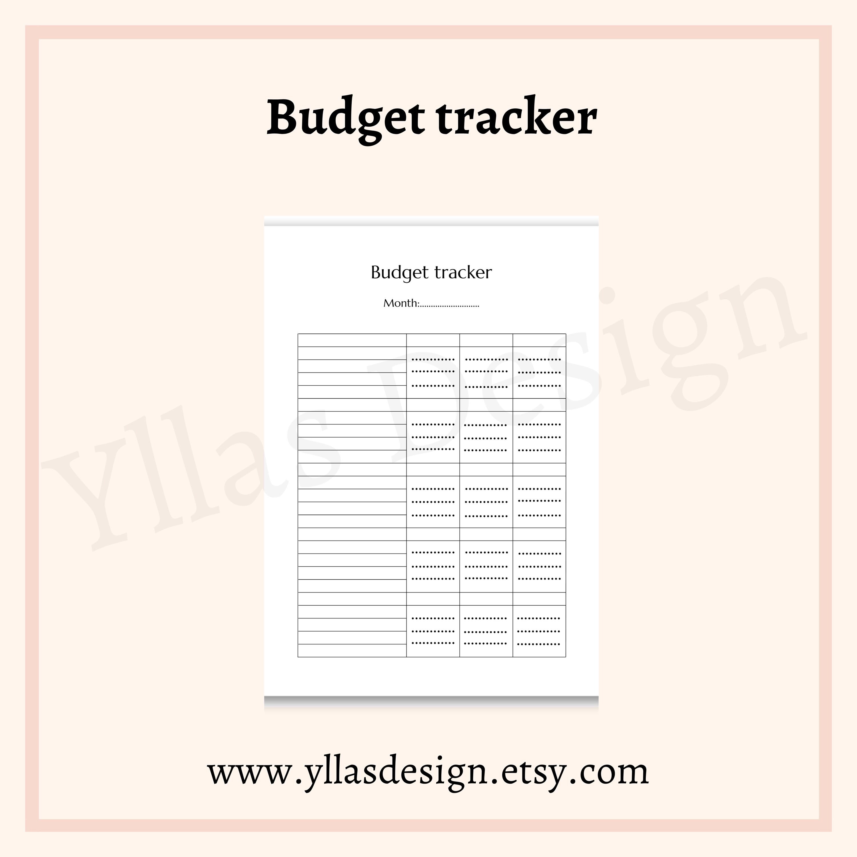 Budget Tracker Printable Pdf Budget Planner Euro Monthly Budget Planner ...