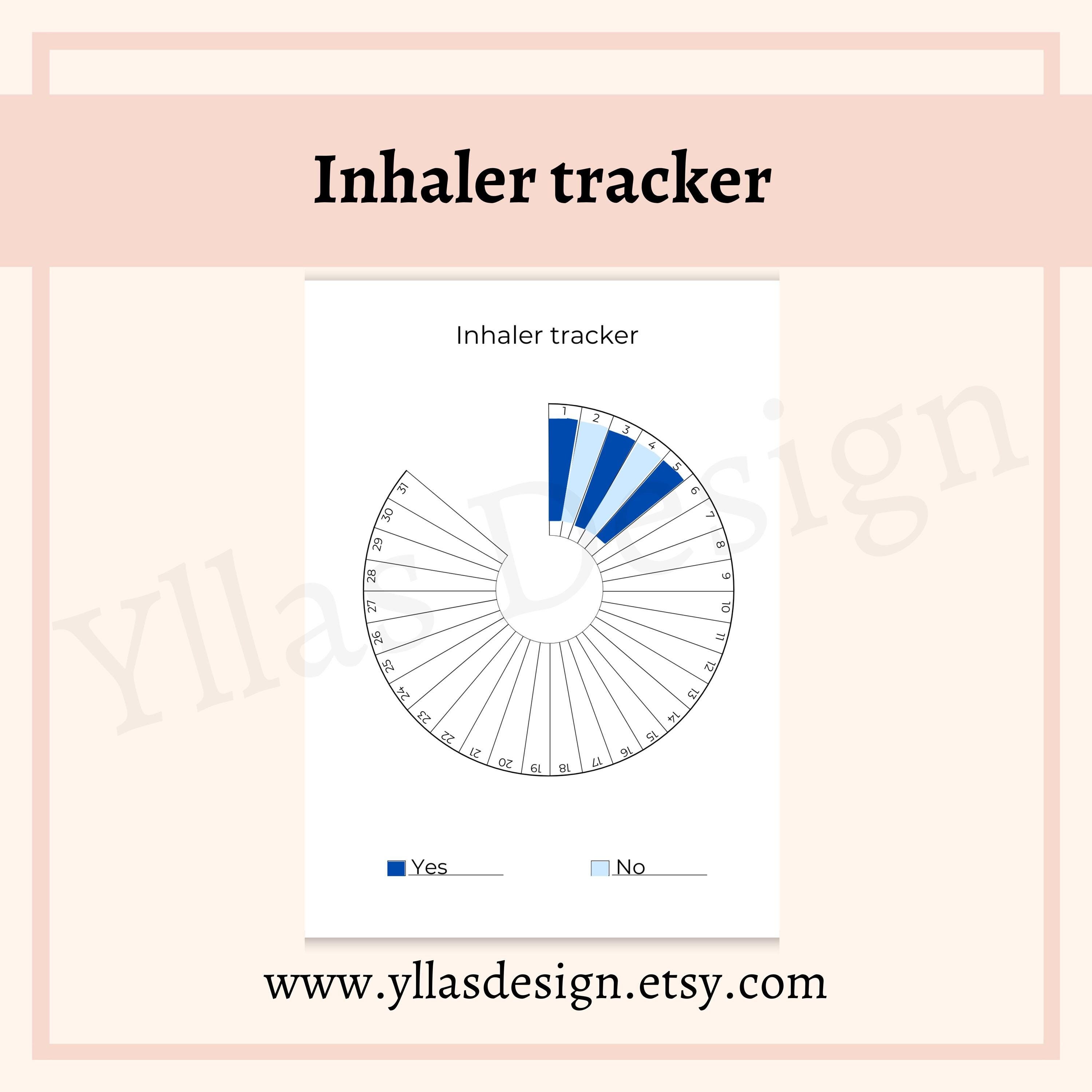 Inhaler Tracker Printable Pdf Medication Tracker Asthma Tracker Asthma ...