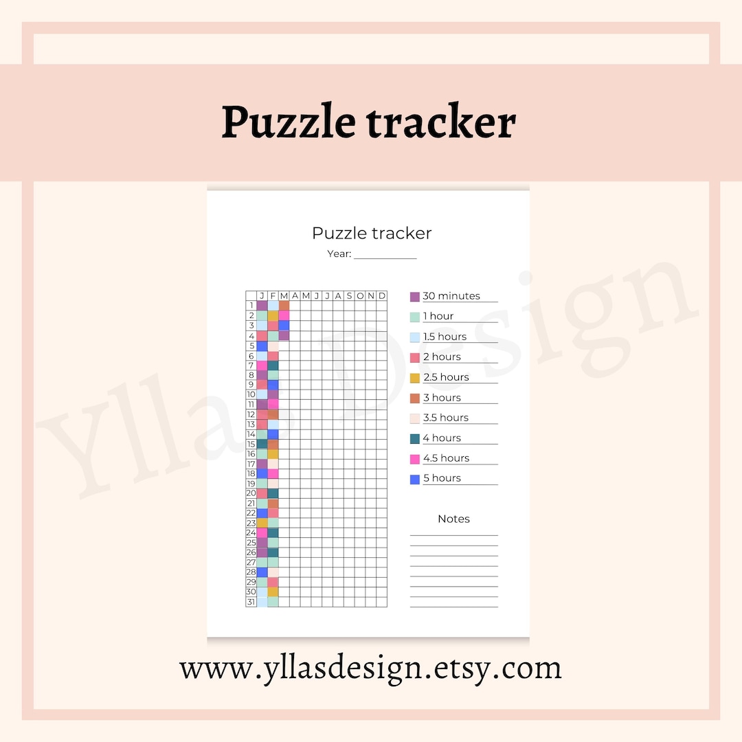 Puzzle Tracker Printable Pdf Puzzle Log Puzzle Journal Page Game ...
