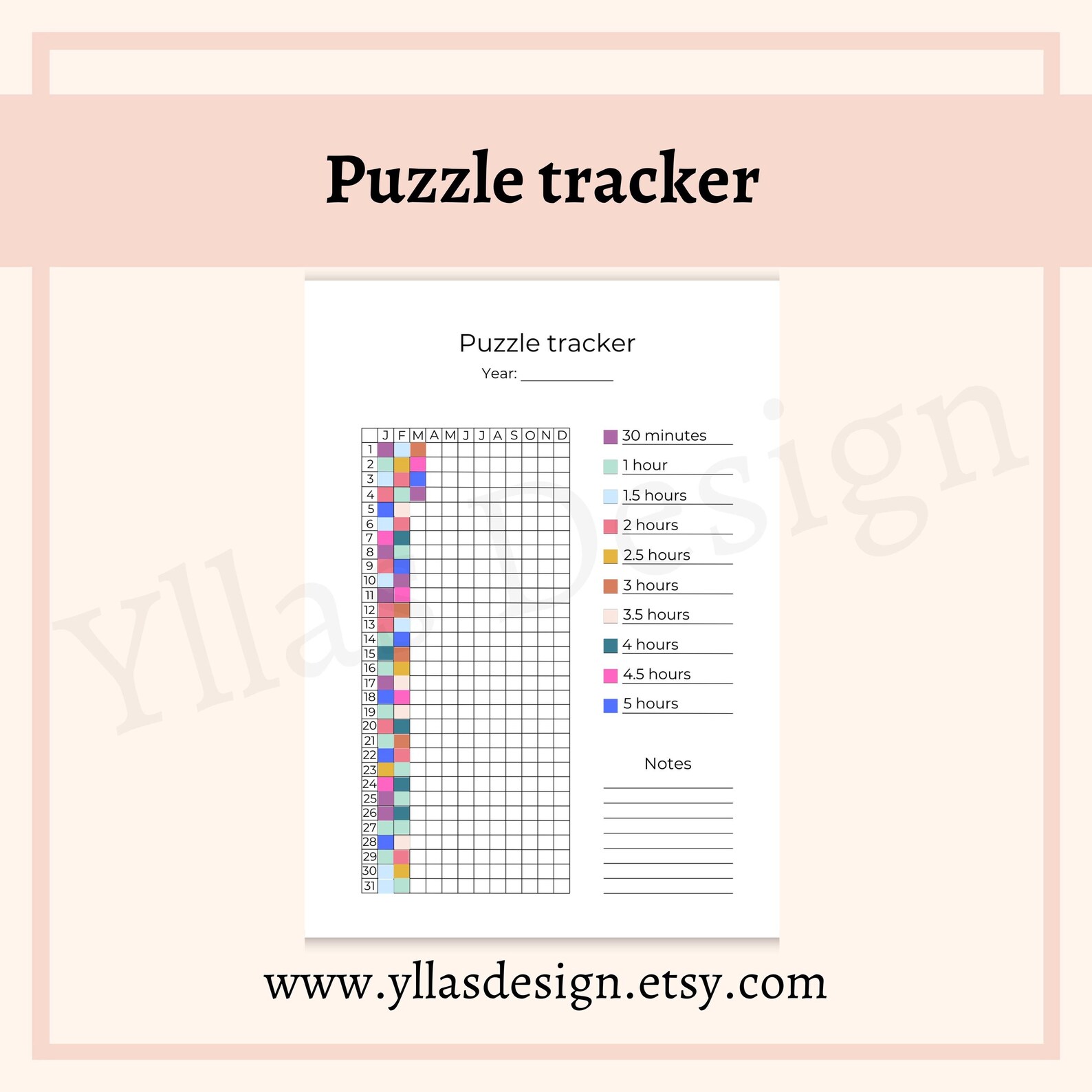 Puzzle Tracker Printable Pdf Puzzle Log Puzzle Journal Page Game ...