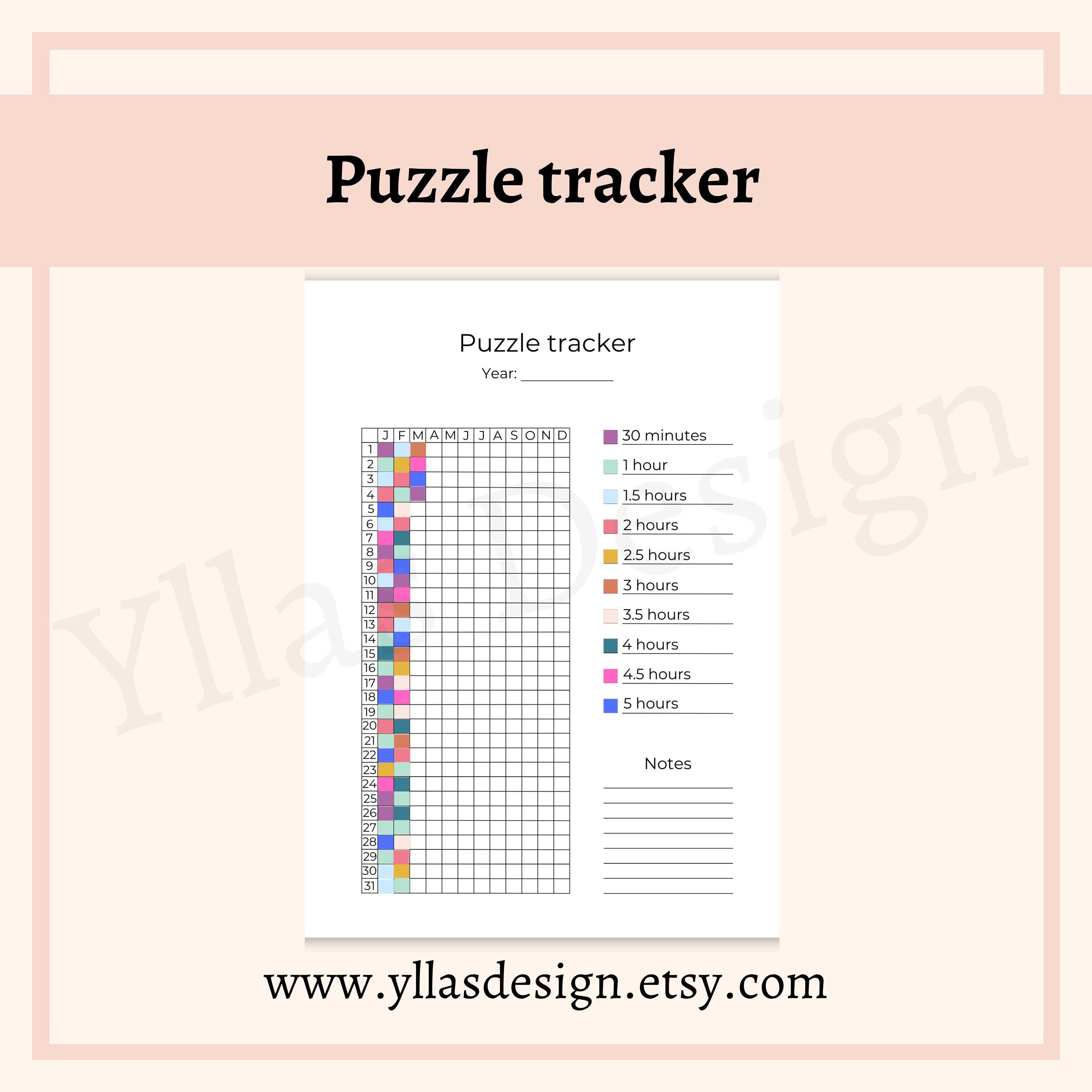 Puzzle Tracker Printable Pdf Puzzle Log Puzzle Journal Page Game ...