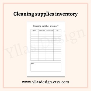 Cleaning Supplies Inventory Checklist Printable Pdf Cleaning Checklist ...