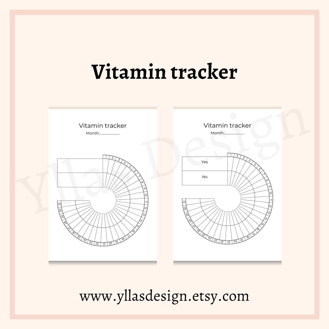 Vitamin Tracker Printable Pdf Vitamin Log Journal Pill Tracker ...