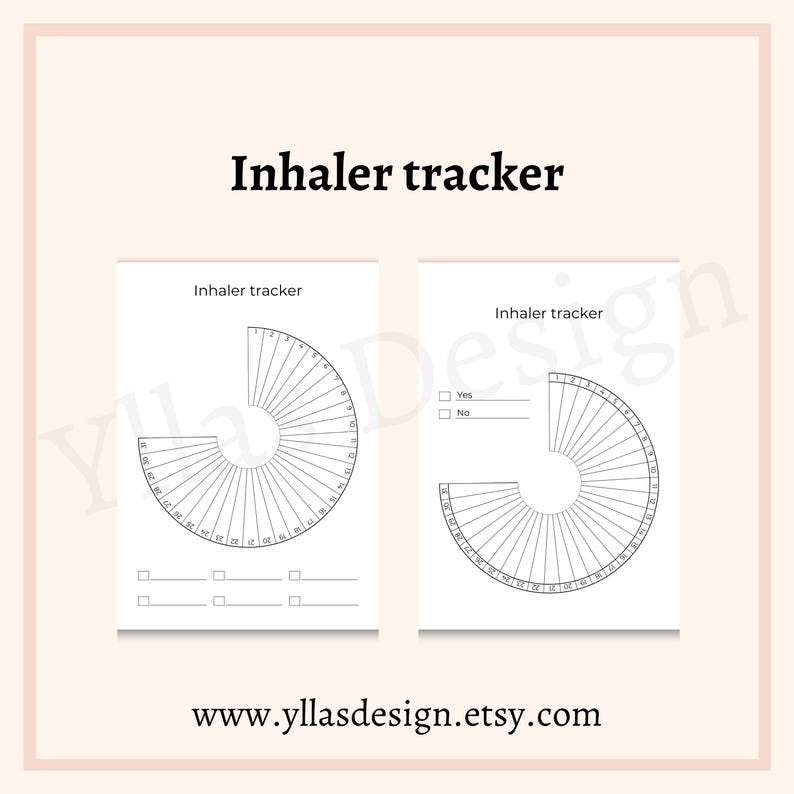 Inhaler Tracker Printable Pdf Medication Tracker Asthma Tracker Asthma ...