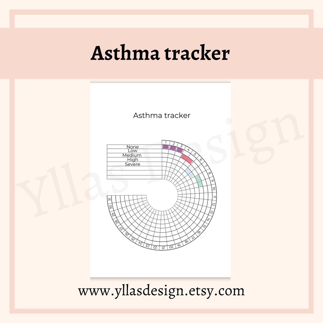 Asthma Tracker Printable Pdf Health Tracker Astma Log Medication ...