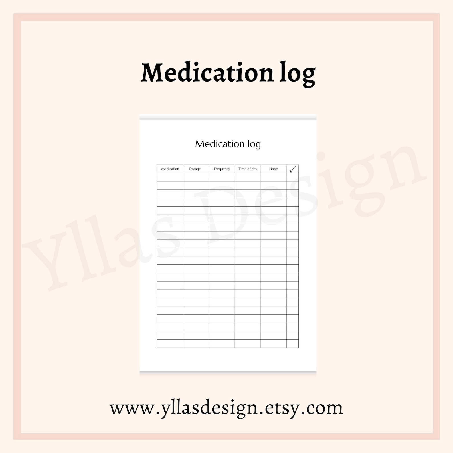 Medication Log Printable Pdf Medication Schedule Medication Reminder ...