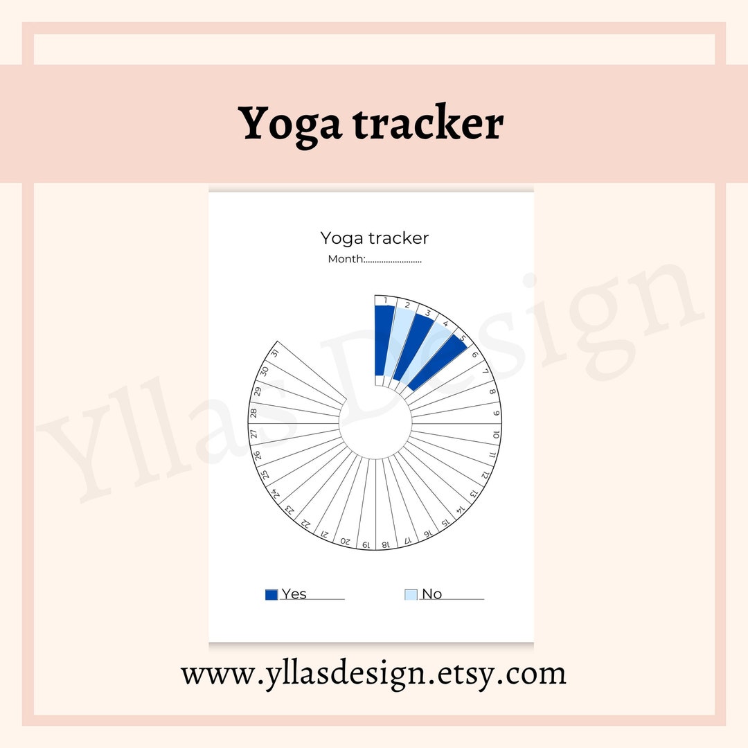 Yoga Tracker Printable Pdf Health Tracker Fitness Tracker Meditation ...