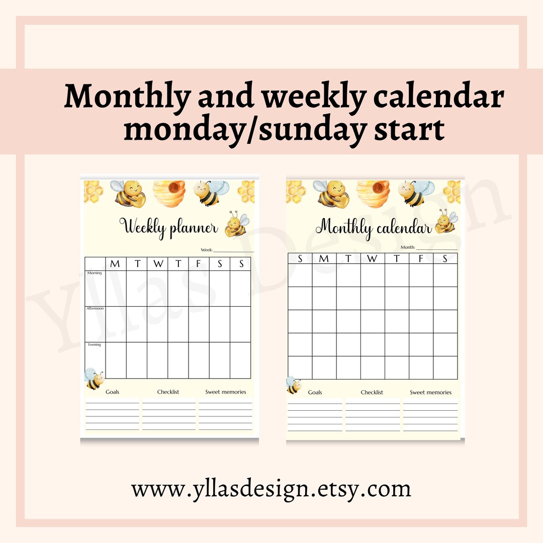 July Title Page Weekly Monthly Calendar Printable Pfd Bee Weekly Cover ...