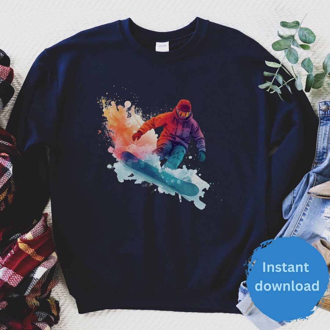 Snowboarder PNG Digital Download • Snowboarding Tee • Snowboard Sweater ...
